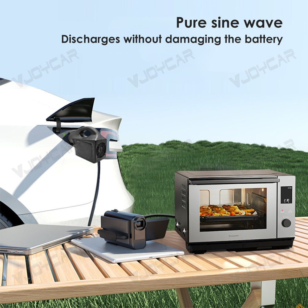 for Tesla V2L EV Discharger Machine 2KW 4KW NACS CCS2 Portable EV Powe ...