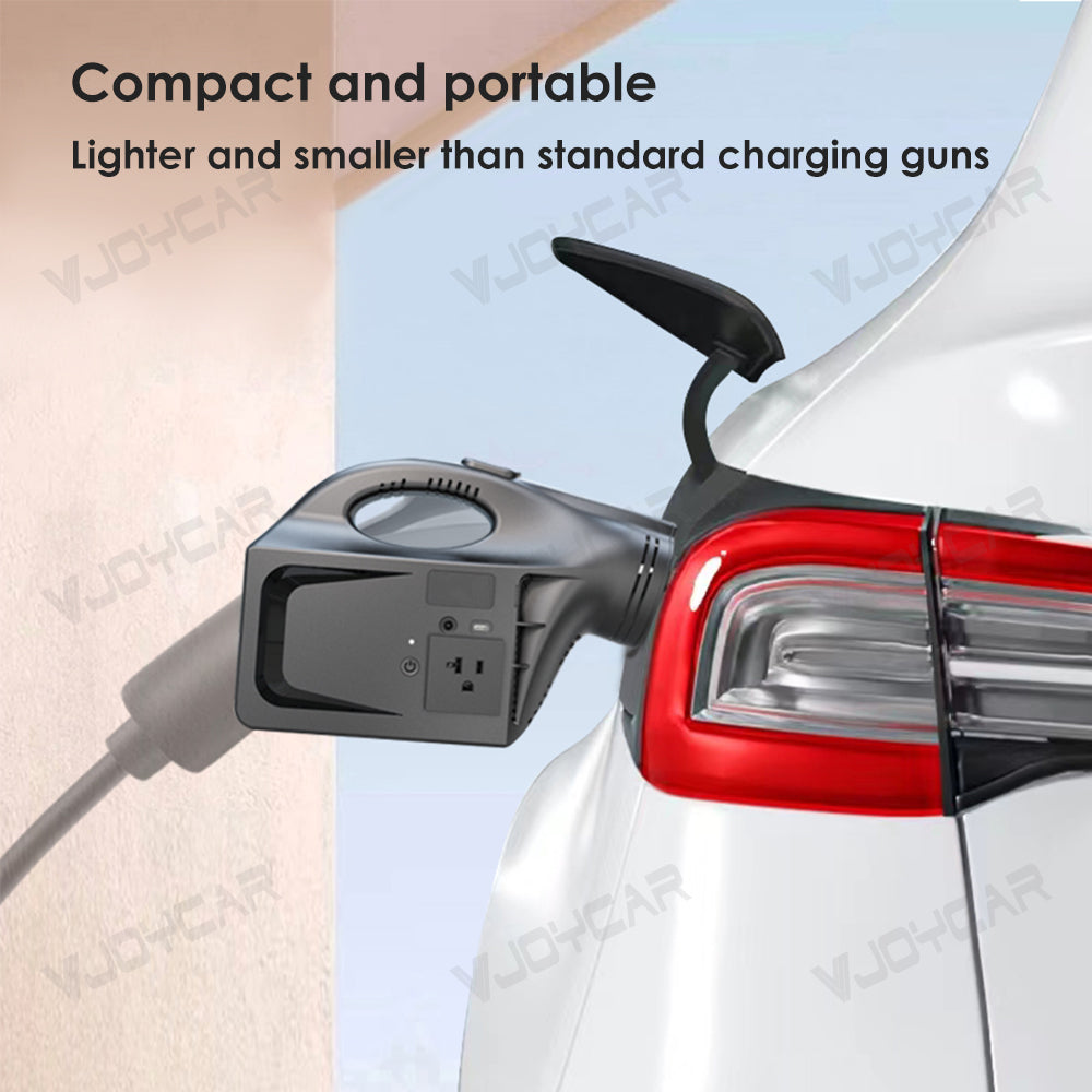 for Tesla V2L EV Discharger Machine 2KW 4KW NACS CCS2 Portable EV Powe ...